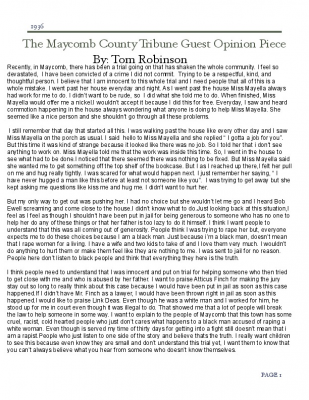 The maycomb county tribune guest opinion — Science Leadership Academy ...